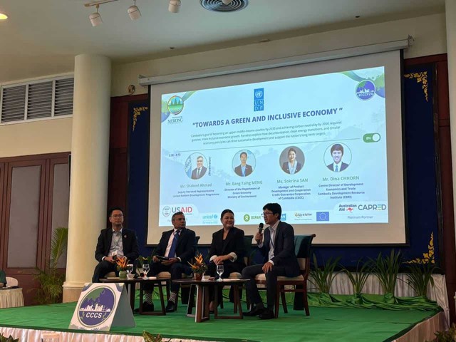 Cambodia Development Resource Institute presents PAGE scoping study at Cambodia Climate Change ...